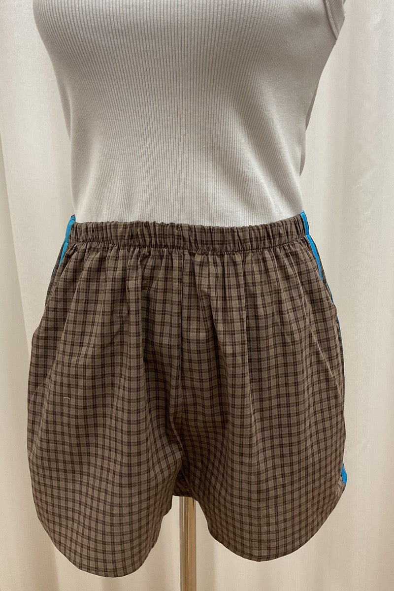 BY FRANKIE Racer Short - Gingham Blue – Cicada By Ayliah