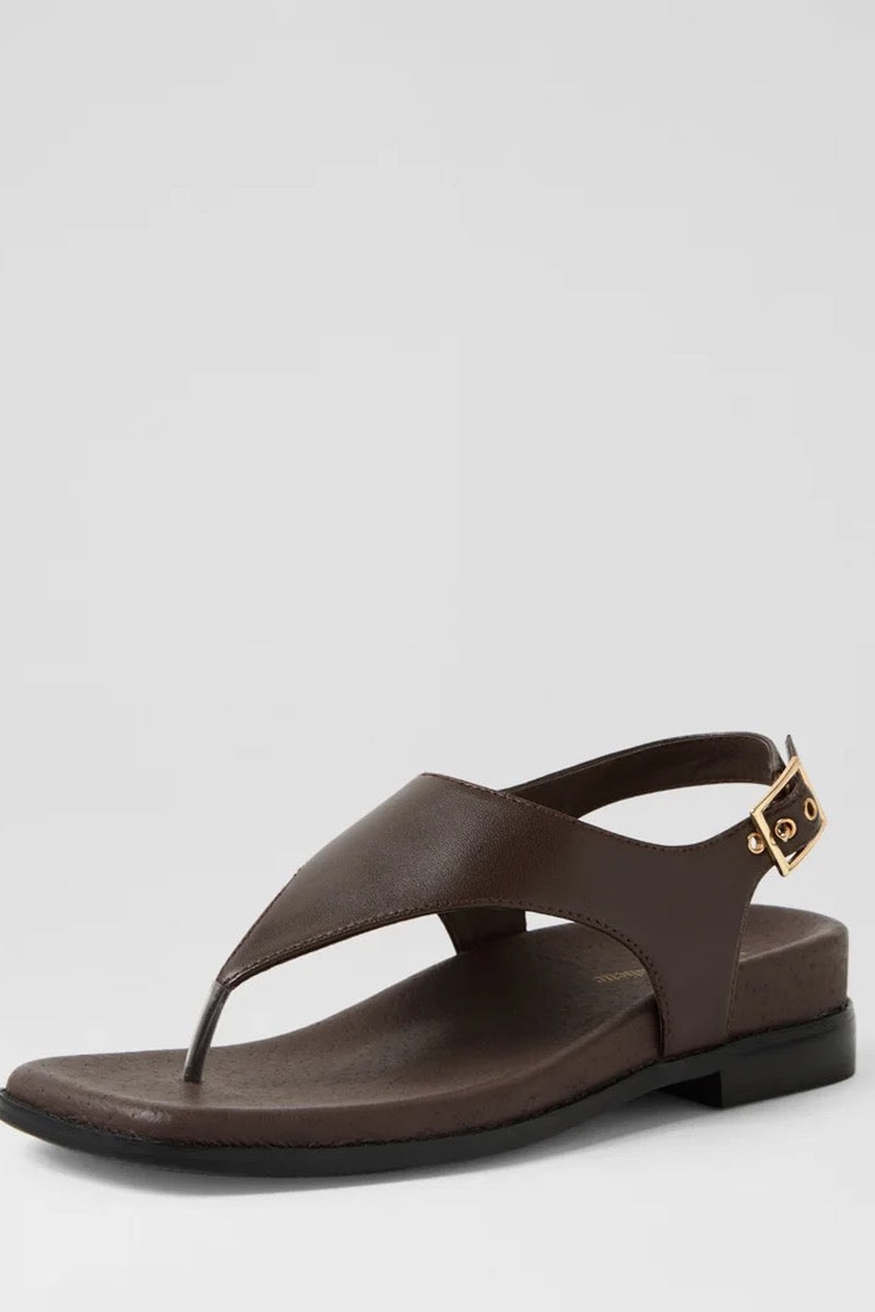 DJANGO & JULIETTE Enyo Leather Sandal - Choc – Cicada By Ayliah