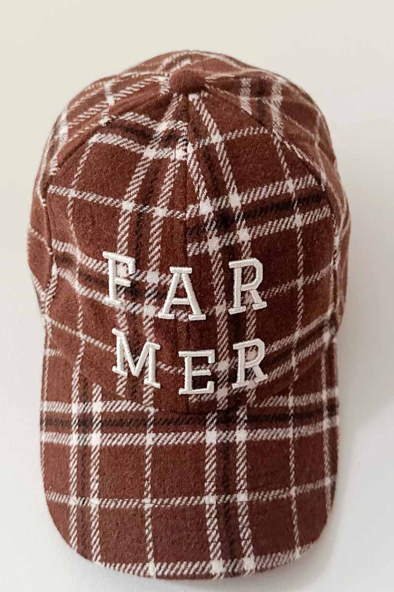 FAR MAR BY WHITNEY Choc Plaid Cap – Cicada By Ayliah