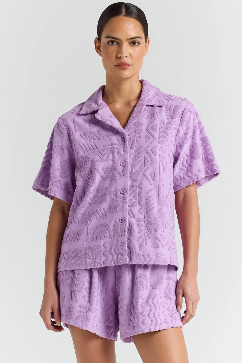 POOLSIDE PARADISO Mai Tai SS Shirt - Lilac – Cicada By Ayliah