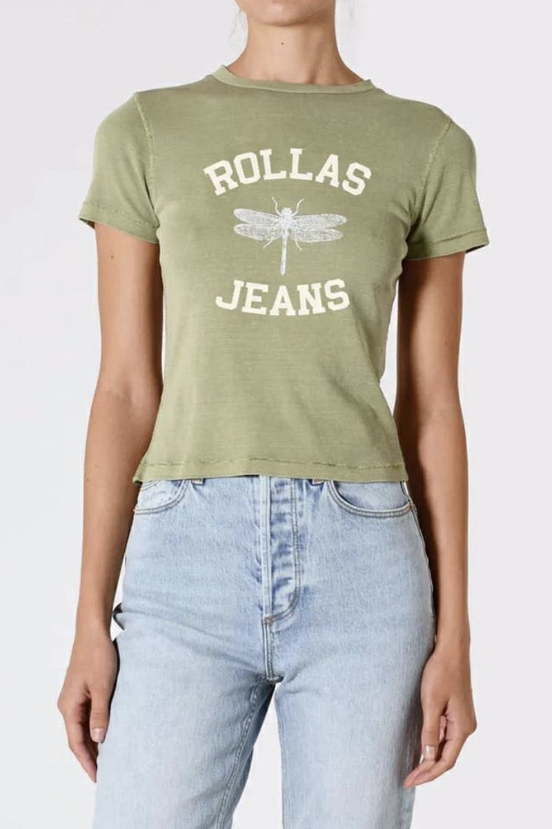 ROLLAS Classic Tee Dragonfly Logo - Summer Olive – Cicada By Ayliah