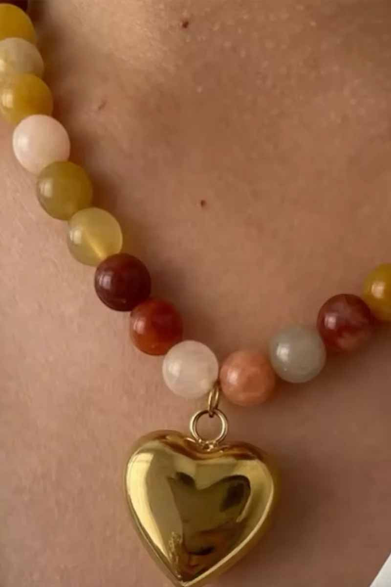 HEART BEADED NECKLACE – Cicada By Ayliah